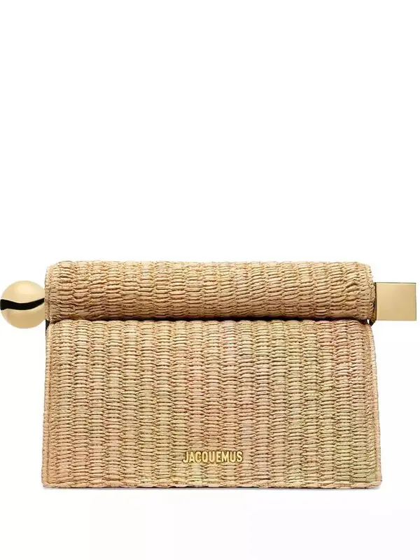 Jacquemus La Pochette Rond Carré Clutch Bag - Neutrals