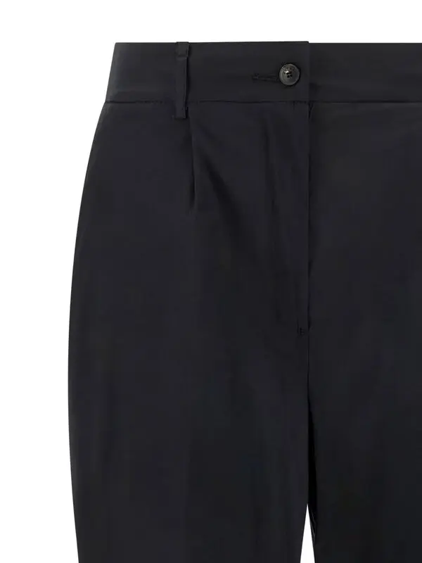 Kiton Pleated Turn-up Trousers - Black