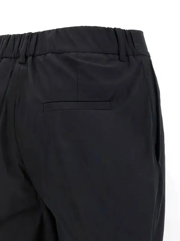 Kiton Pleated Turn-up Trousers - Black