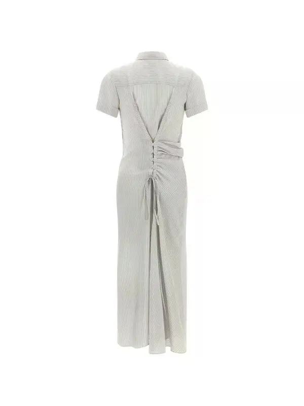 Alexander McQueen Striped Corset-style Maxi Dress