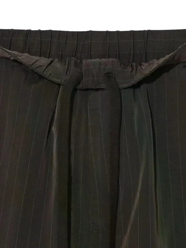 Undercover Pinstripe Logo-embroidered Shorts
