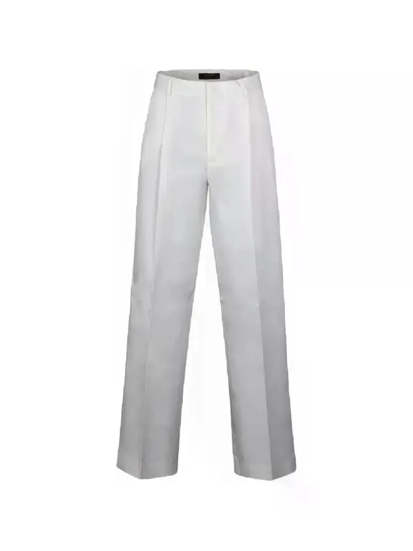 MOORER Ofilia Pleated Wide-leg Trousers - White