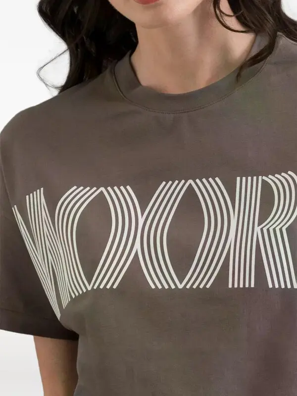 MOORER Olisa Logo-print T-shirt - Brown