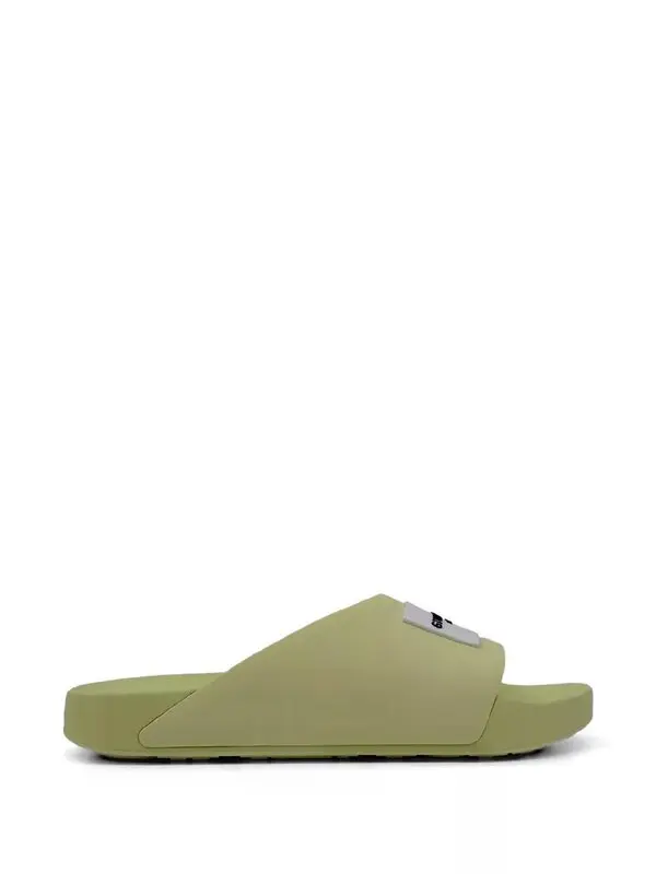 Givenchy Logo-patch Slides - Green