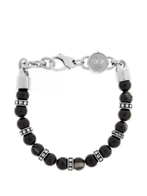 DIESEL® Logo-charm Bracelet - Silver