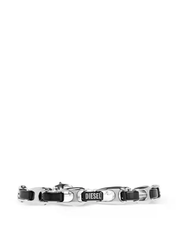 DIESEL® Chain Logo-detail Bracelet - Silver