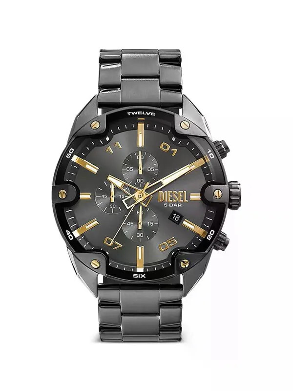 DIESEL® Spiked 48mm Chronograph Watch - Grey