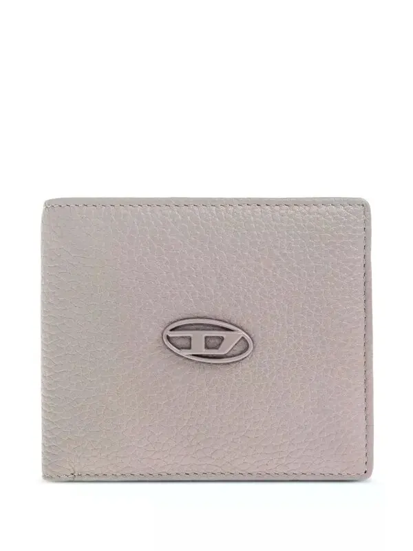 DIESEL® Logo-plaque Leather Wallet - Grey