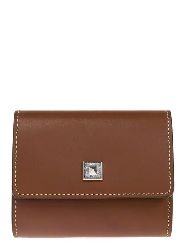Max Mara Leather Compact Wallet - Brown