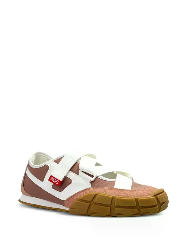 DIESEL® Panelled Strap Sneakers - Brown