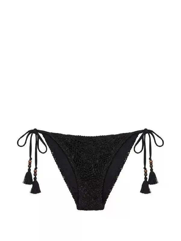DEL MAAR Crochet-knit Bikini Bottom - Black