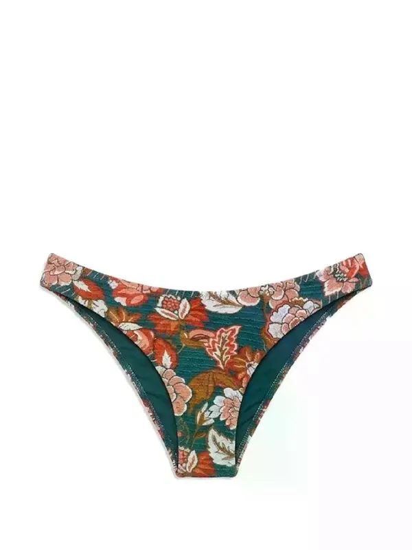 DEL MAAR Mullu Floral-print Bikini Bottom - Green