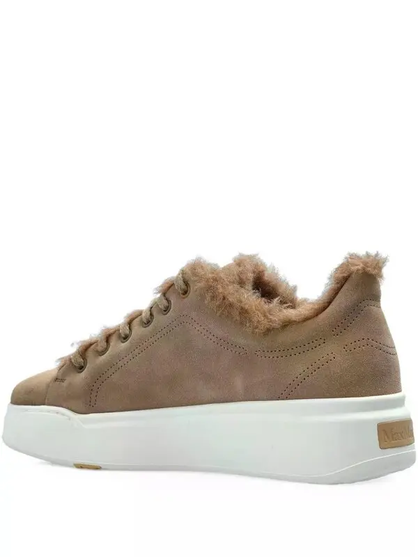 Max Mara Fur Trim Trainers - Neutrals