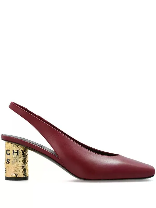 Givenchy Square-toe Slingback Pumps - Red