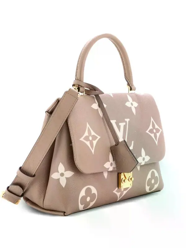 LOUIS VUITTON Madeleine Handbag Bicolor Monogram Empreinte Giant Mm Satchel - Neutrals