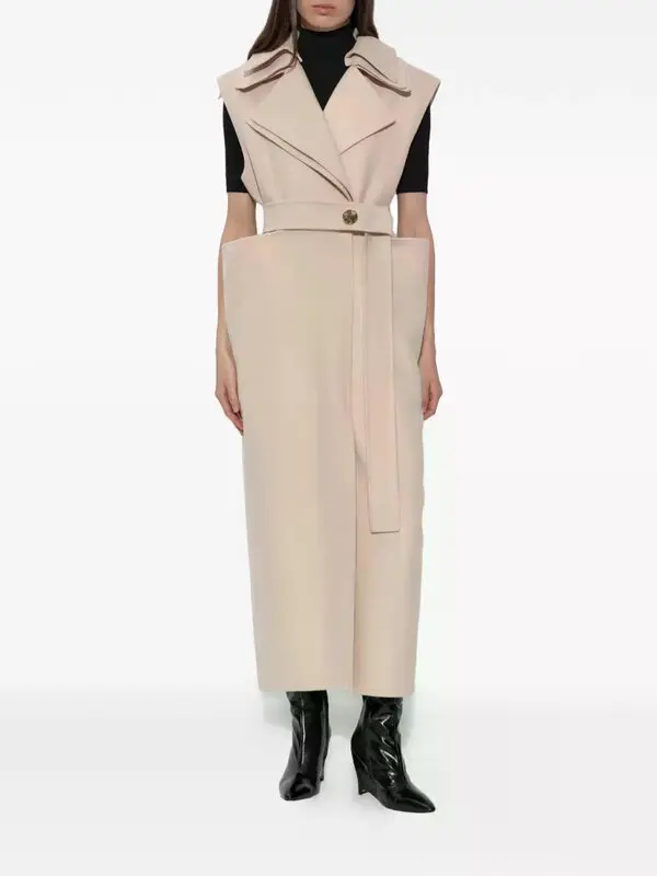 Sportmax Belted Sleeveless Coat
