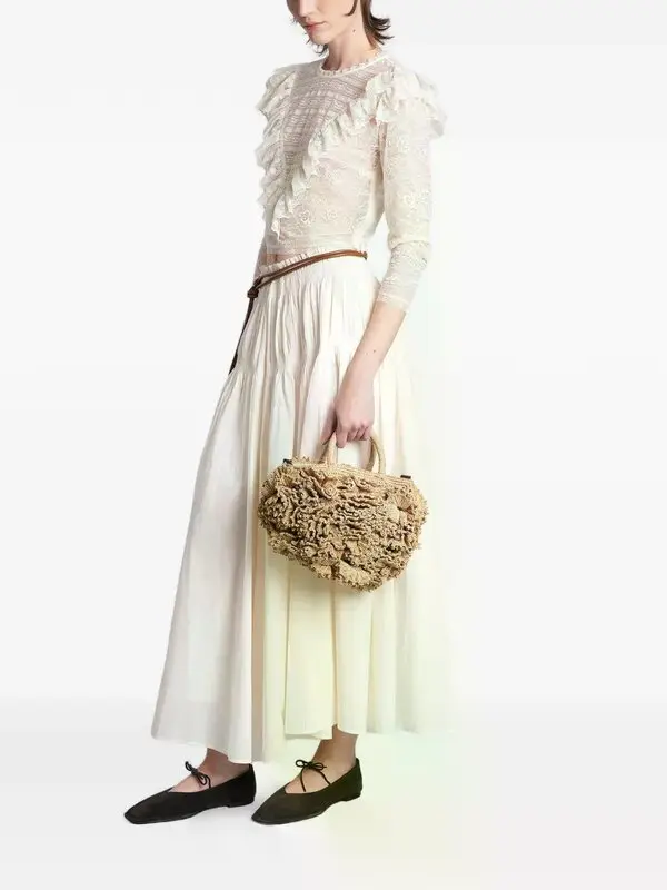 Antik Batik Flowi Lace-trimmed Top