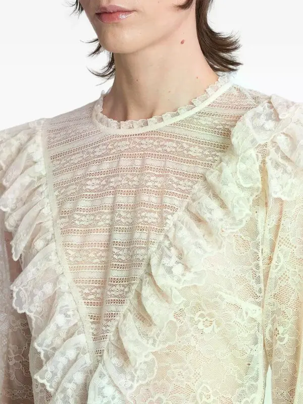 Antik Batik Flowi Lace-trimmed Top