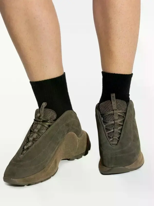 DIESEL® S-d-runner Suede Panelled Sneakers - Green