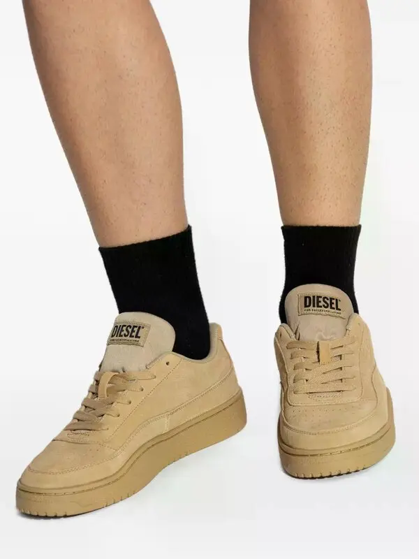 DIESEL® Logo-patch Lace-up Sneakers - Neutrals