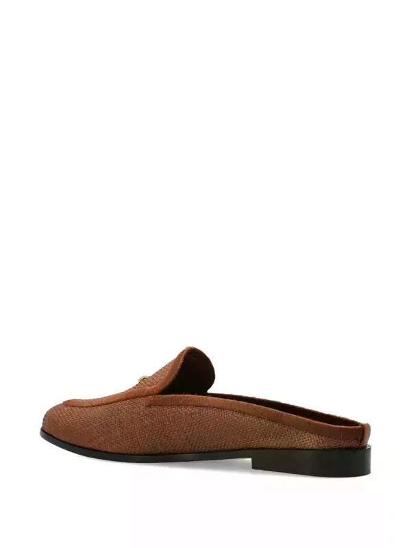Max Mara Woven Metal-detail Slip-on Sneakers - Brown