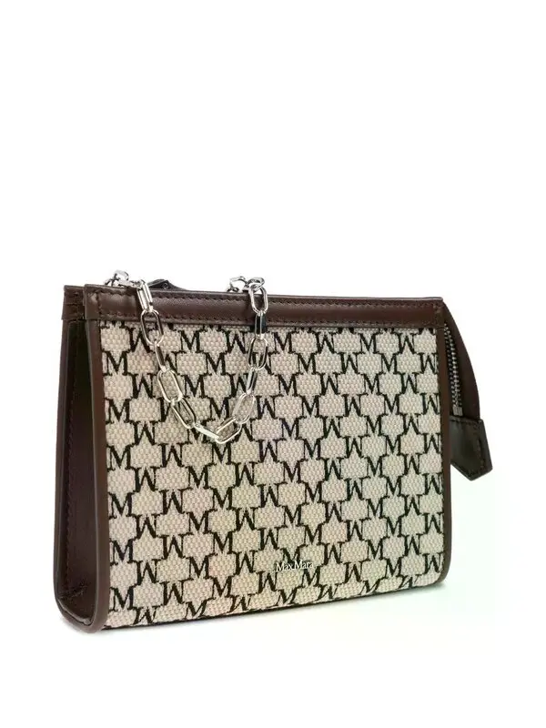 Max Mara Monogram-pattern Clutch - Brown