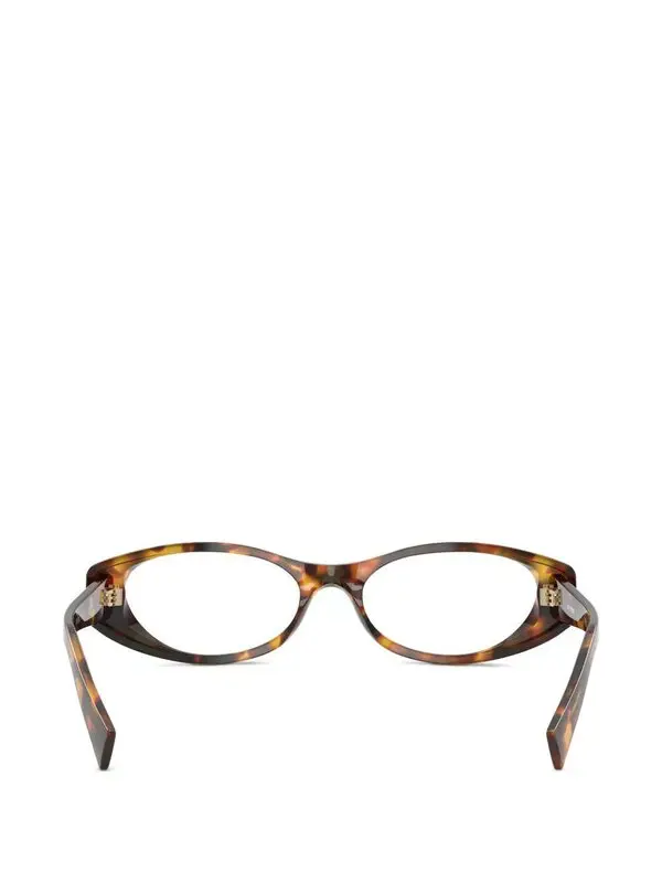 Miu Miu Tortoiseshell Round Frame Glasses - Brown