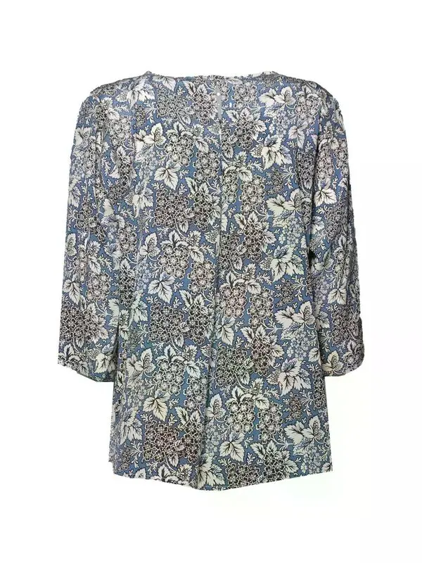 Max Mara Floral-print Silk Blouse