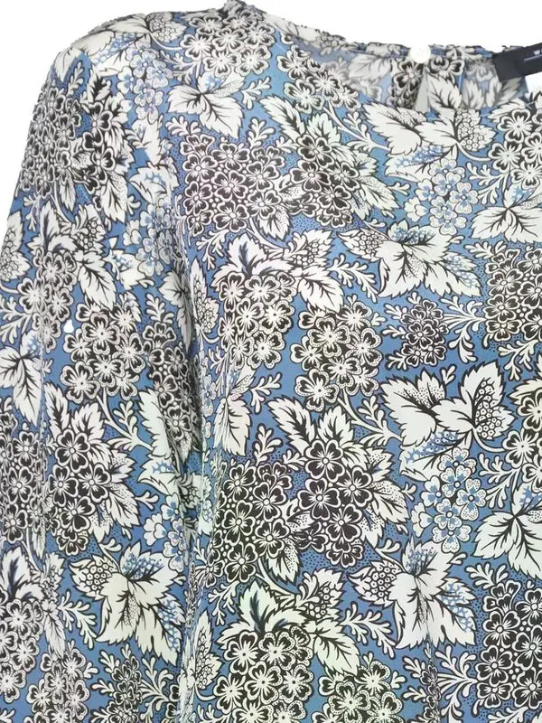 Max Mara Floral-print Silk Blouse