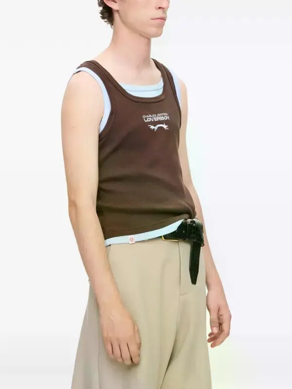 CHARLES JEFFREY Logo-print Layered Vest