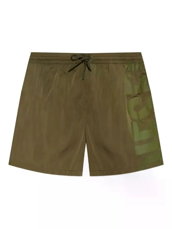 DIESEL® Logo-print Swim Shorts - Green
