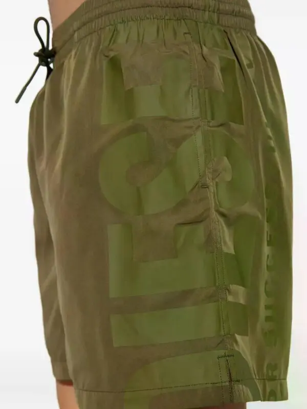 DIESEL® Logo-print Swim Shorts - Green