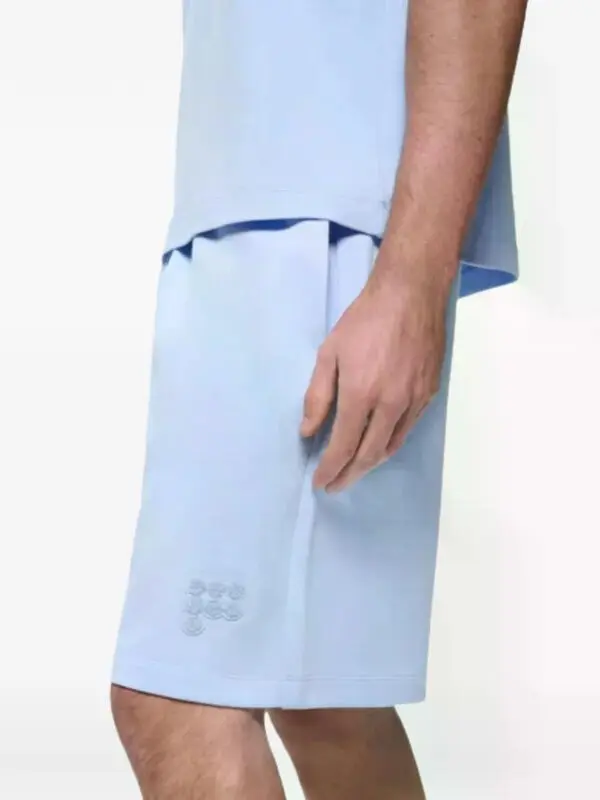 PANGAIA Logo-patch Cotton Shorts