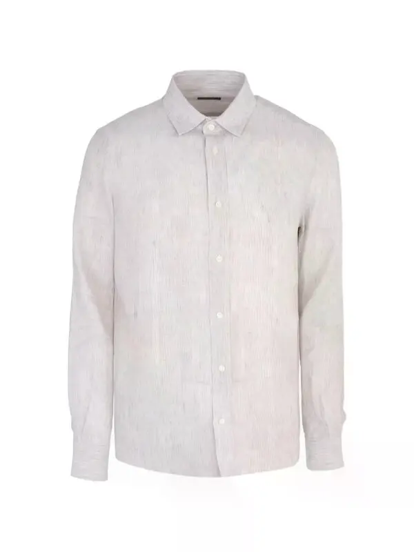 Peserico Striped Linen Shirt - Neutrals