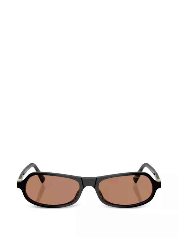 Miu Miu Logo-detail Sunglasses - Black