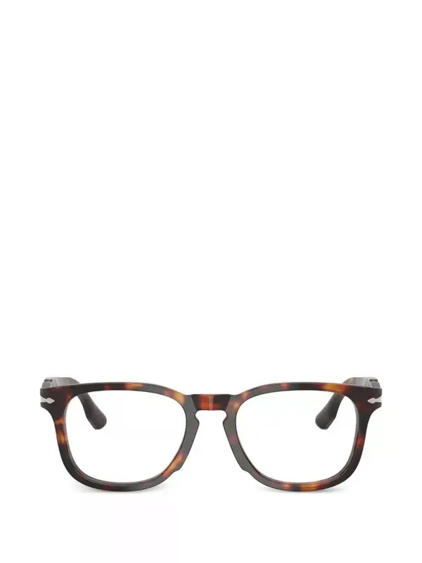 Persol Tortoiseshell-effect Square-frame Eyeglasses - Brown