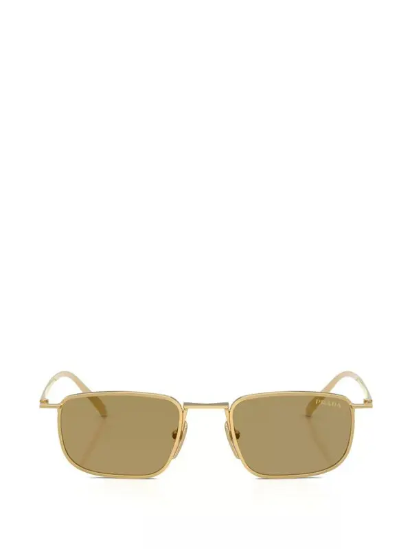 Prada Rectangle-frame Sunglasses - Gold