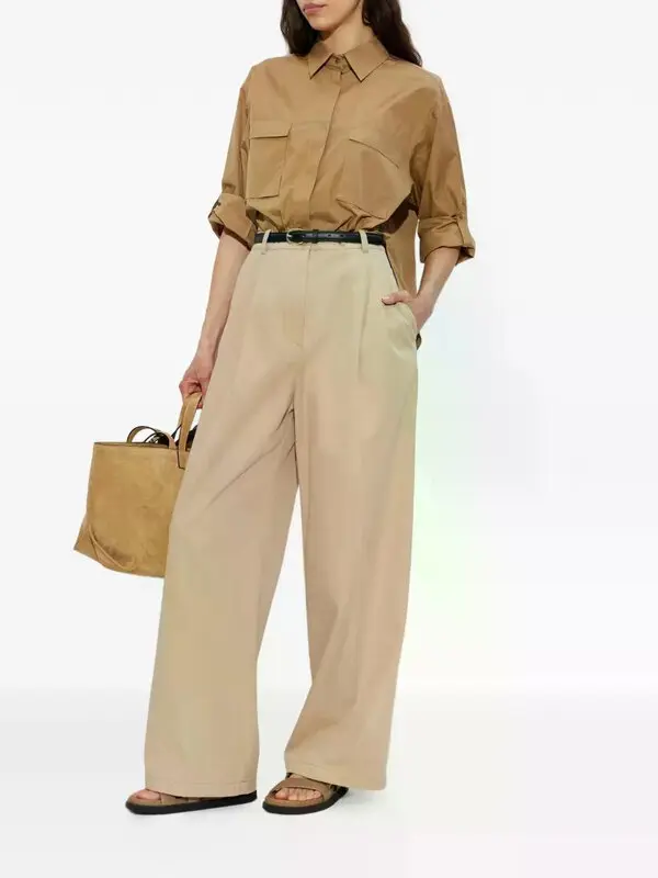 Max Mara Flap-pocket Cotton Shirt - Neutrals