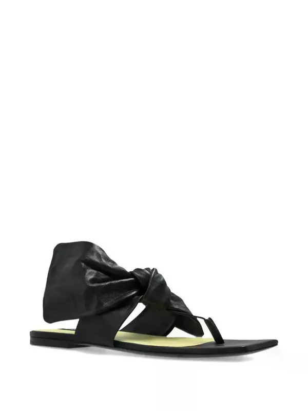 Givenchy Boudoir Knotted Leather Sandals - Black