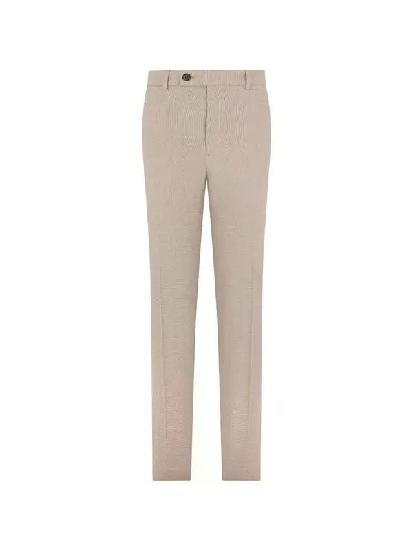 SLOWEAR Micro-patterned Slim-fit Trousers