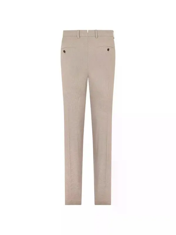 SLOWEAR Micro-patterned Slim-fit Trousers