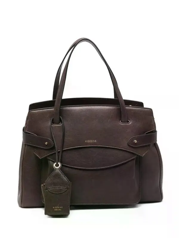 HIDESINS Leather Tote Bag - Brown