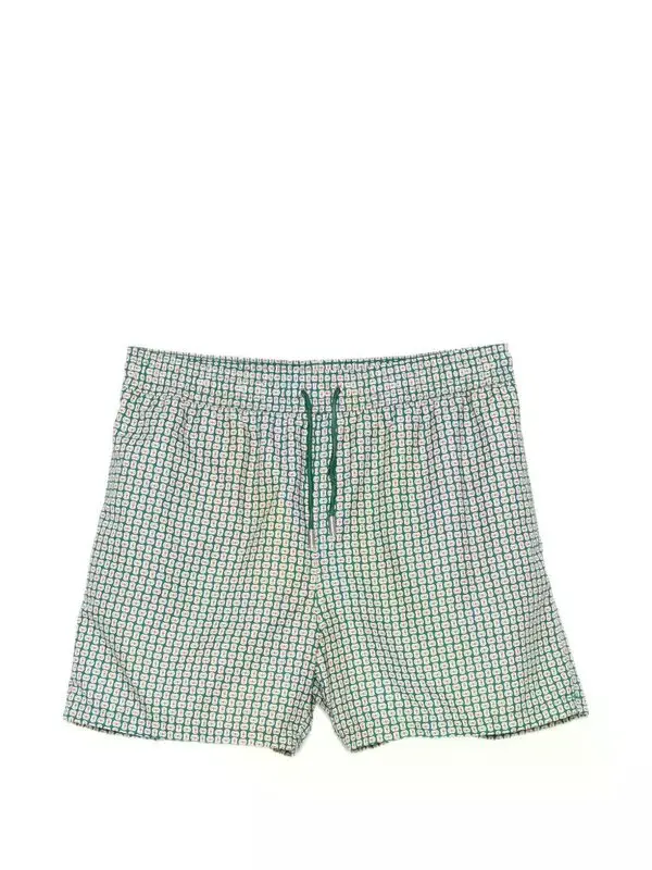 Simkhai Geometric-print Swim Shorts - Green
