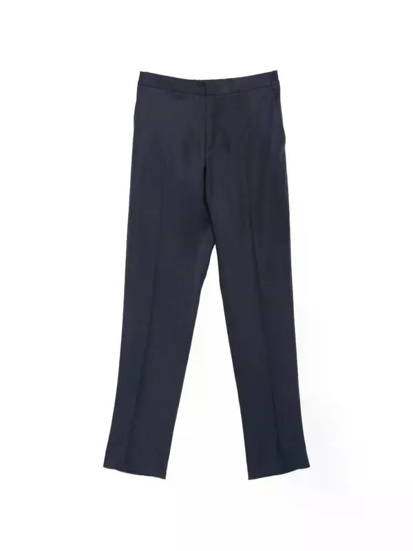 Zegna Tailored Pressed-crease Trousers - Blue