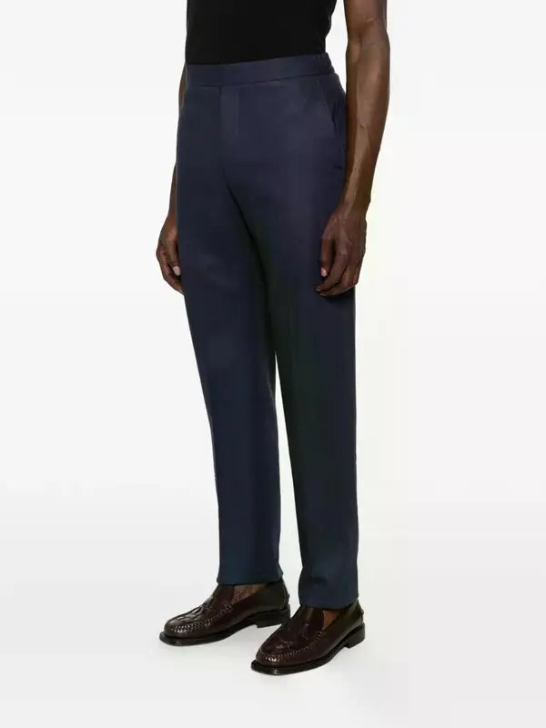 Zegna Tailored Pressed-crease Trousers - Blue