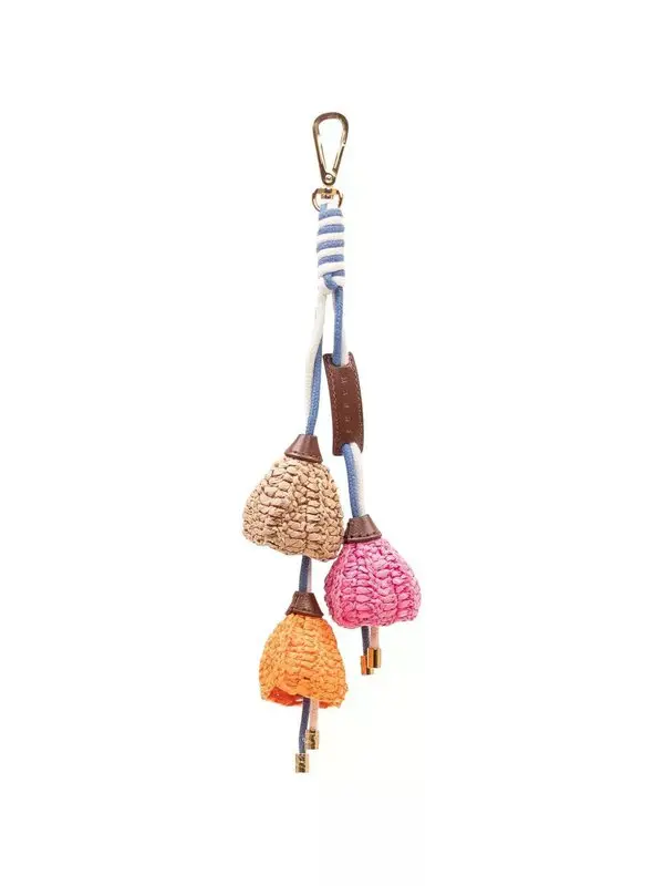 Marni Flower-pendant Keyring - Blue