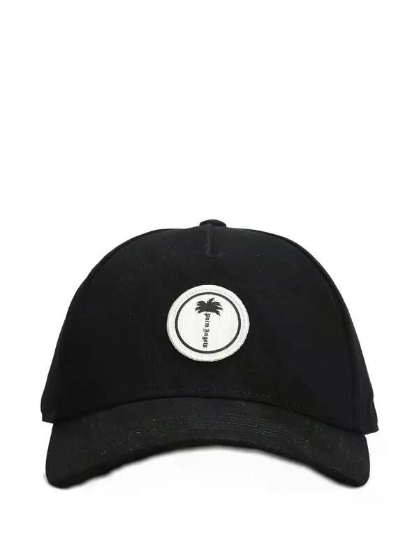 Palm Angels Logo-patch Baseball Cap - Black