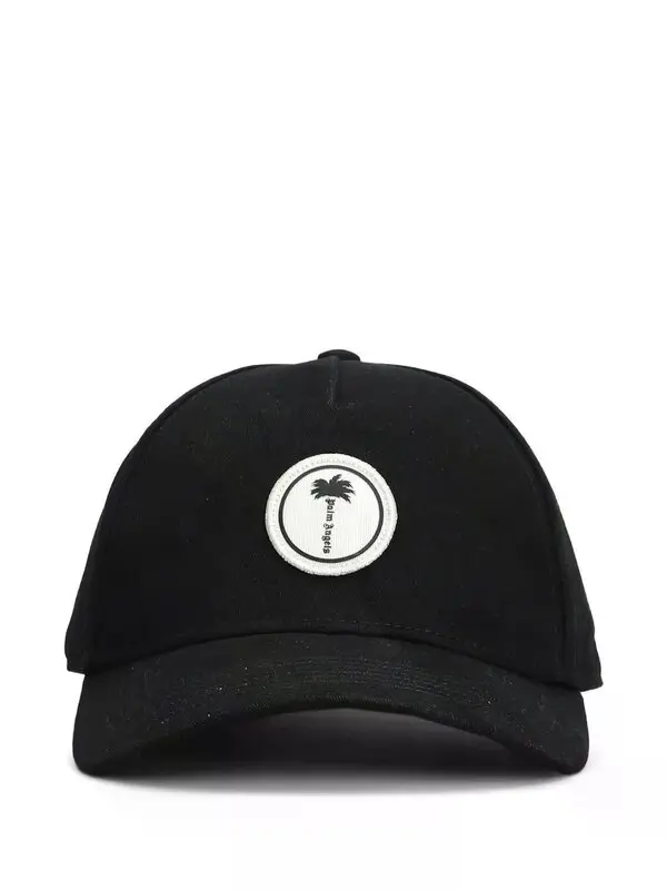 Palm Angels Logo-patch Baseball Cap - Black
