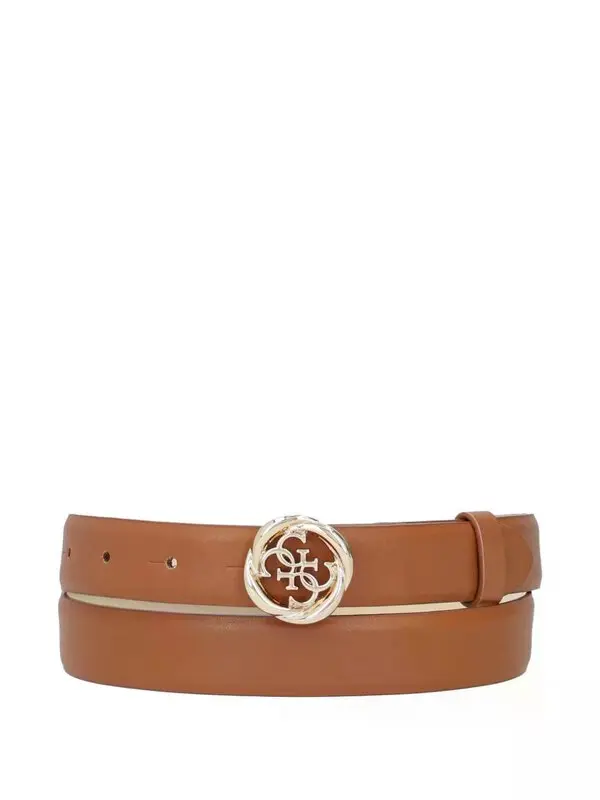 Guess Logo-buckle Belt - Brown