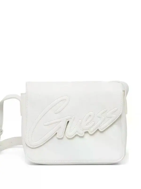 Guess Logo-detail Crossbody Bag - White